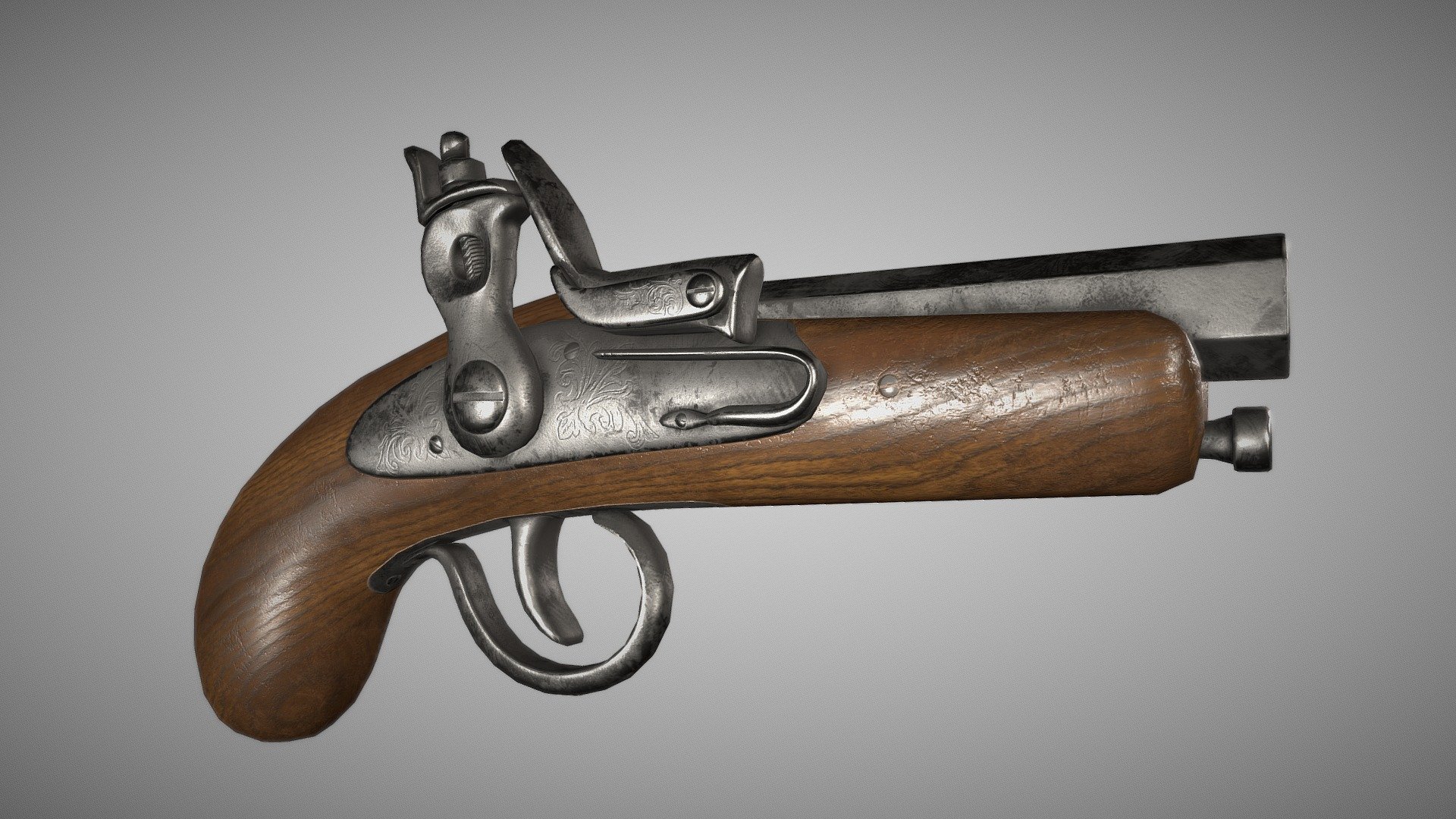Flintlock Gun - Download Free 3D model by Rohit (@rohitbhilala.rb24 ...