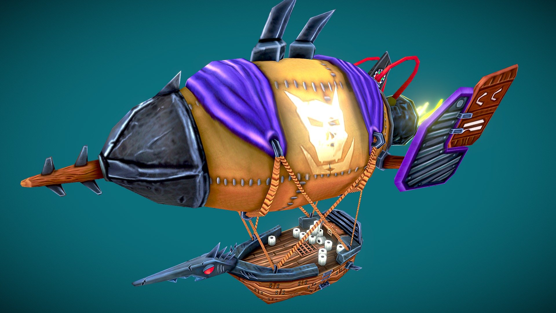 Goblin Zeppelin Handpainted Lowpoly - 3D model by 3DANI (@3daniel ...