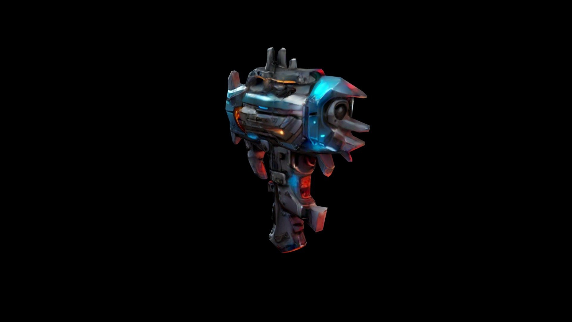 The image is of an intricate futuristic weapon f - Download Free 3D ...