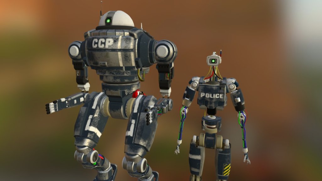 Polices Bots : prototypes - 3D model by lou01 [5365463] - Sketchfab