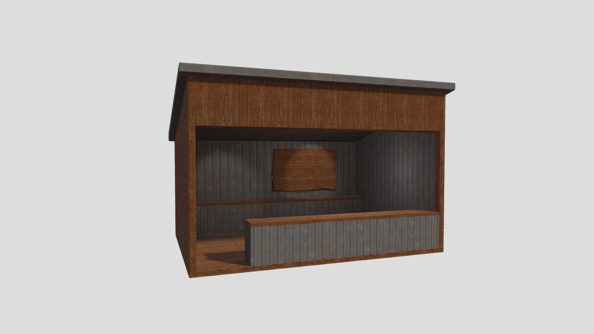 Shack style Restaurant, Shop or Booth - Download Free 3D model by JeffK ...