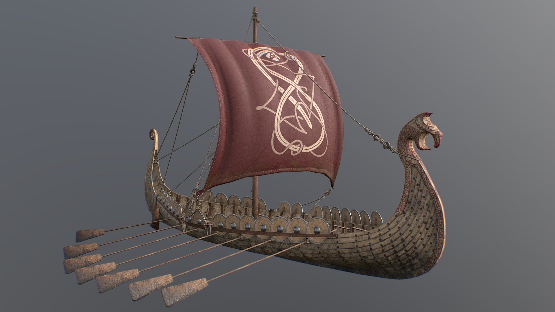 Viking Ship - Drakar - 3D model by MozzarellaARC [53670b3] - Sketchfab