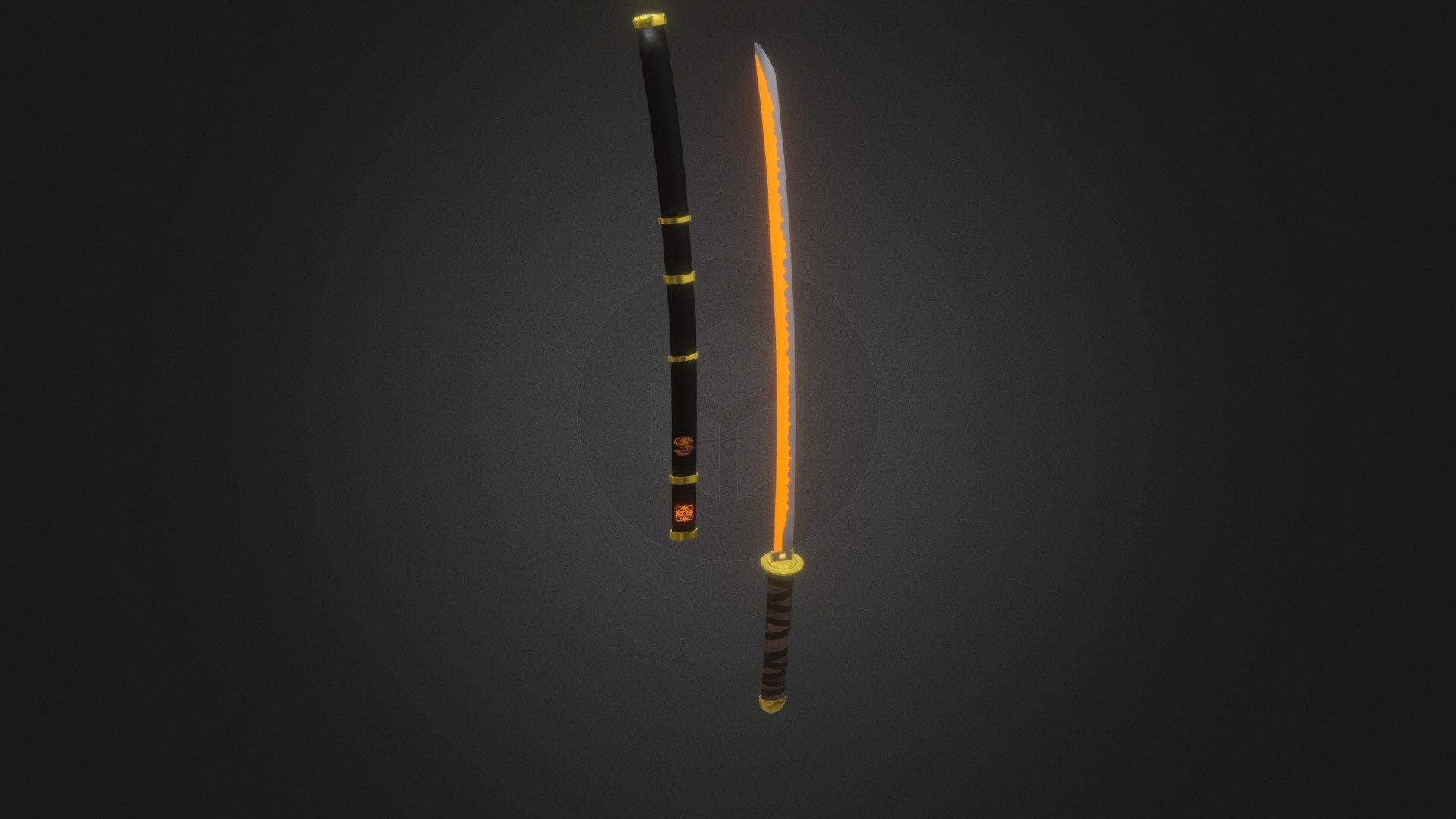 Vixenous katana - 3D model by Marrowgrave [536ad25] - Sketchfab