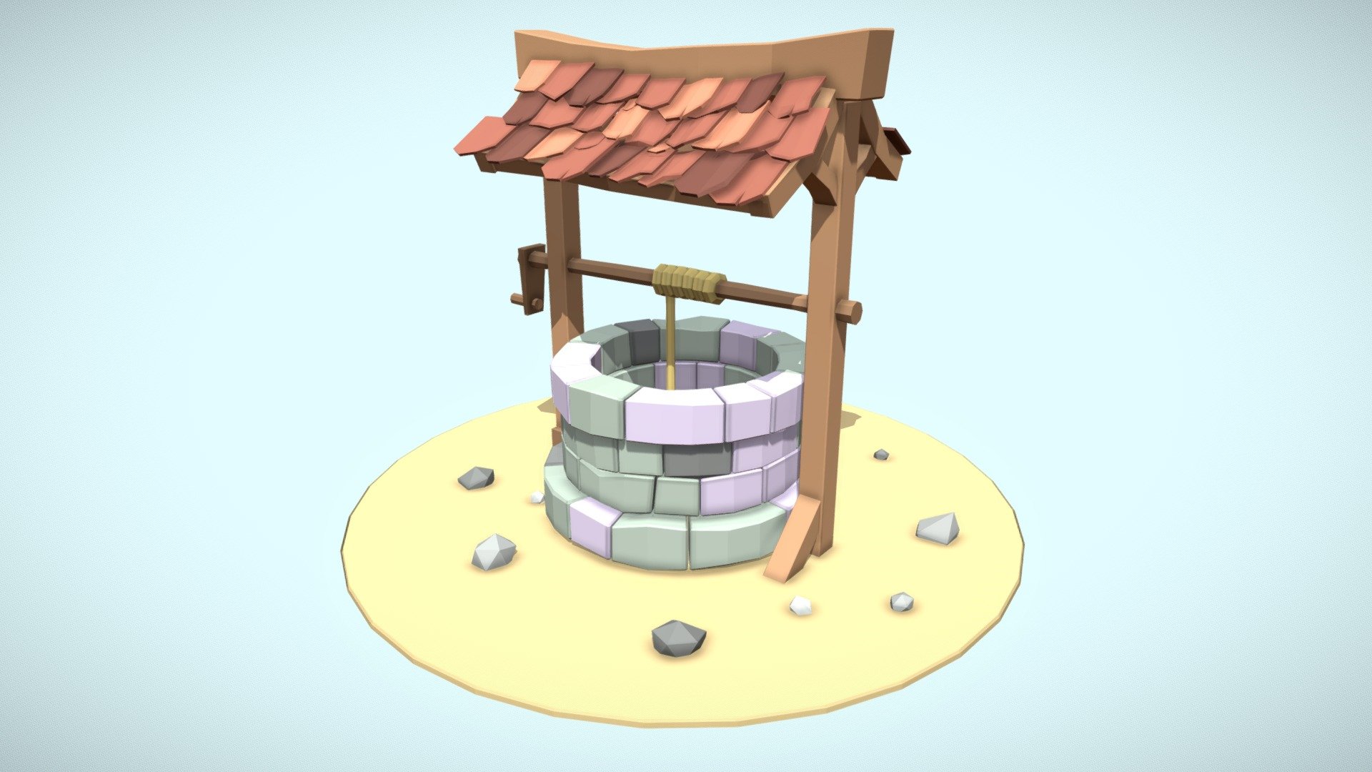 Low-Poly Well - Download Free 3D model by CurlyGurt [536b432] - Sketchfab
