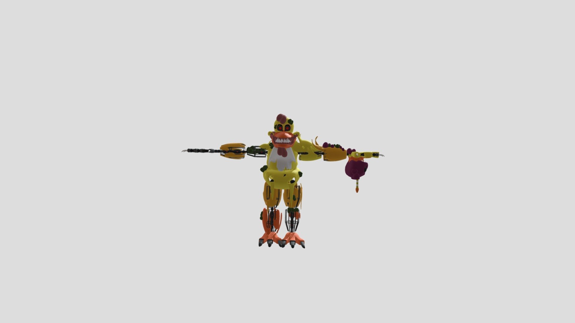 twisted chica - Download Free 3D model by dwall8611 [536c00f] - Sketchfab