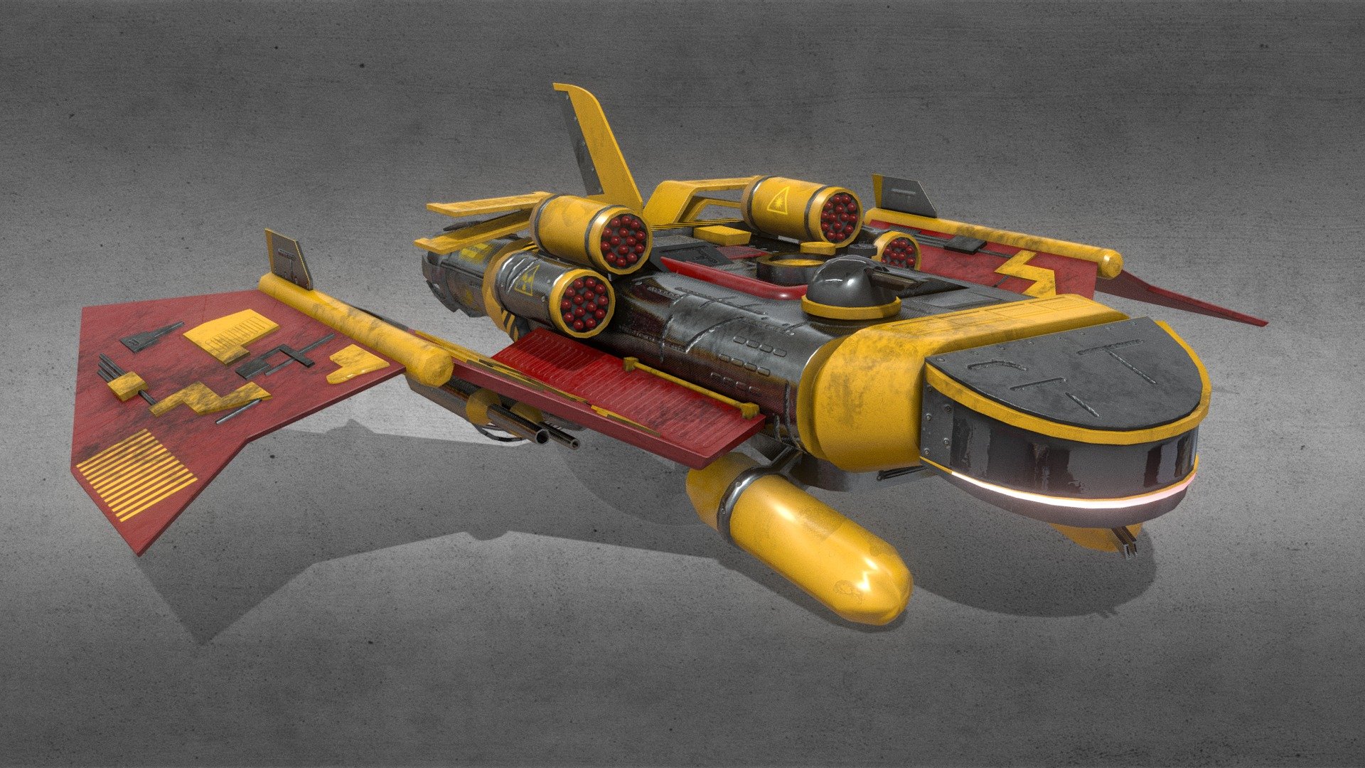 Futuristic Spacecraft - 3D model by Zack_Hawley [536dca6] - Sketchfab