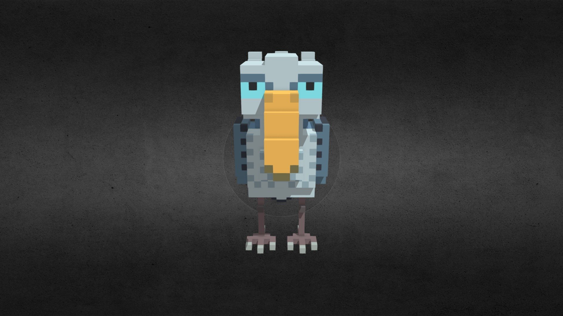 Voxel Shoebill Stork - 3D model by SushiVox [536dfd1] - Sketchfab