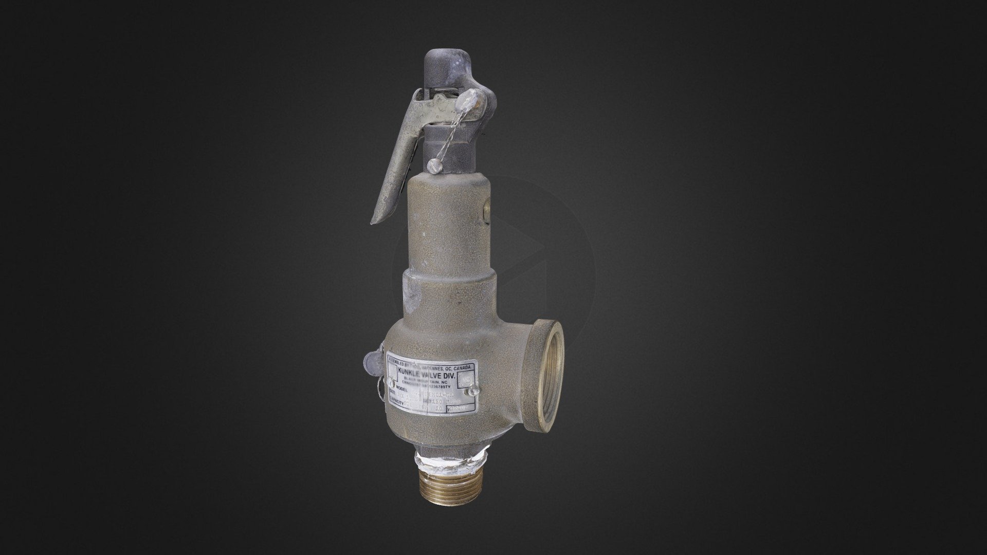 SAFETY VALVE KUNKLE 150 PSIG - 978 SCFM - Download Free 3D model by ...