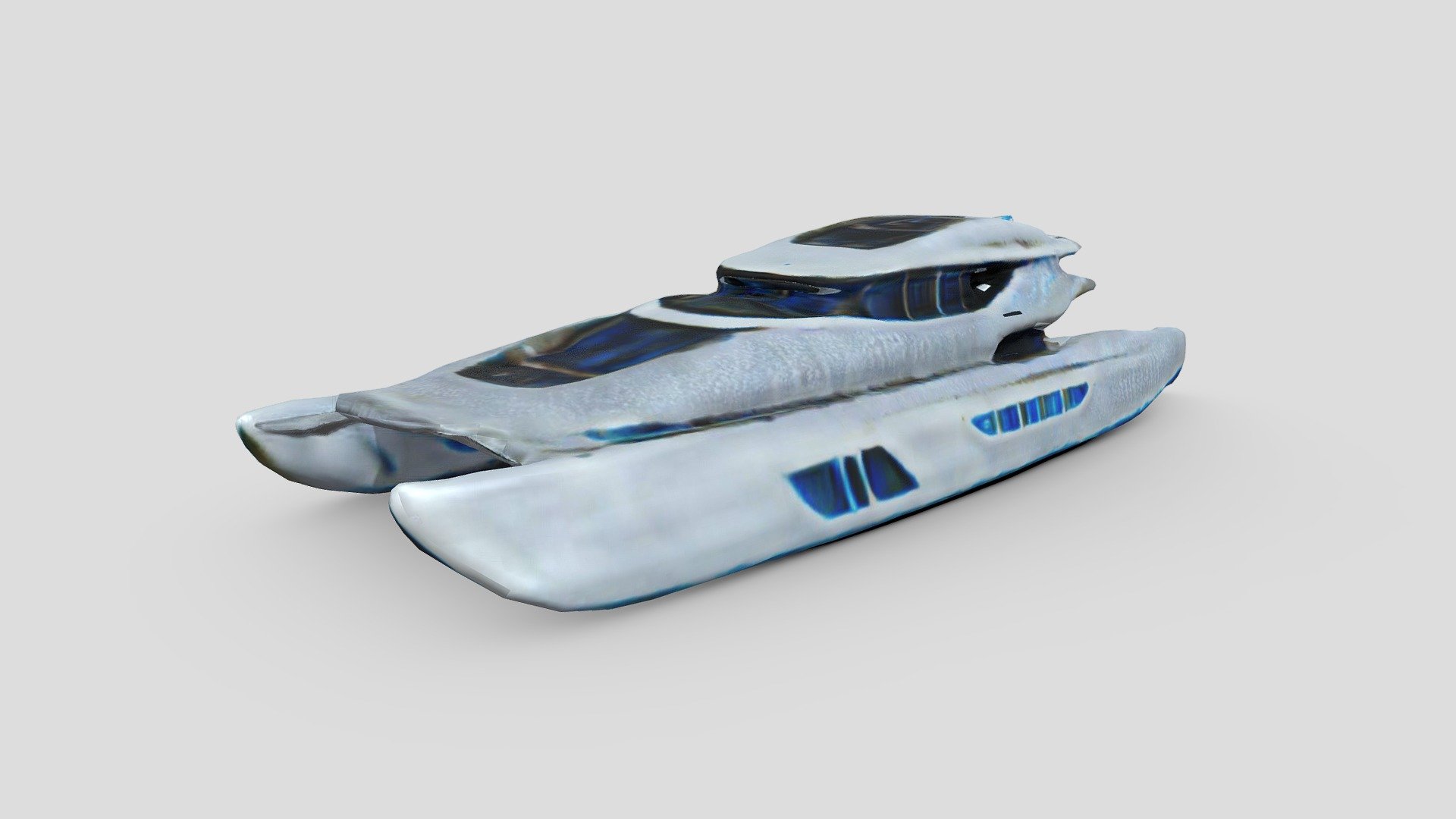 Electric yacht catamaran (AI generated) - Download Free 3D model by ...