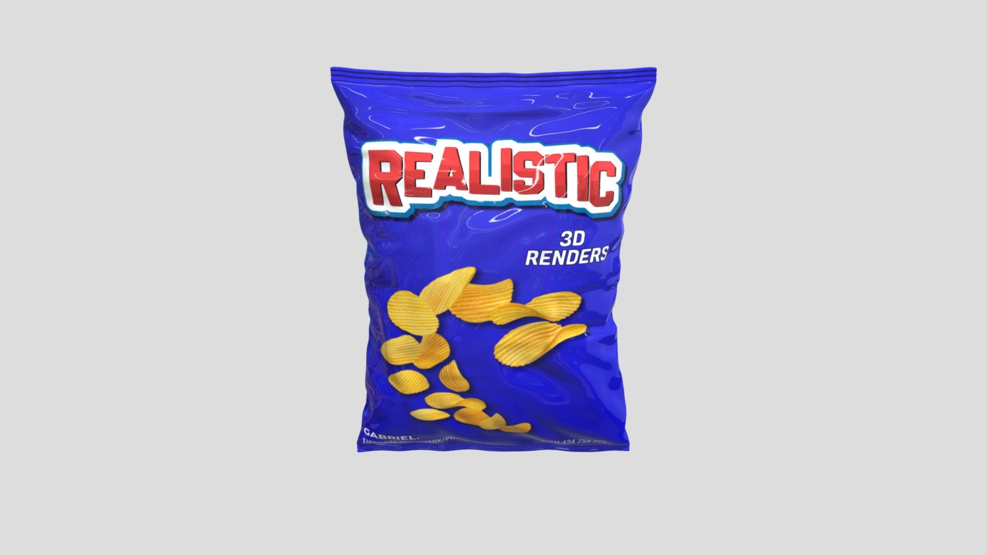 Snack Bag - Realistic 3D Modelling for Products - 3D model by ArtCebola ...
