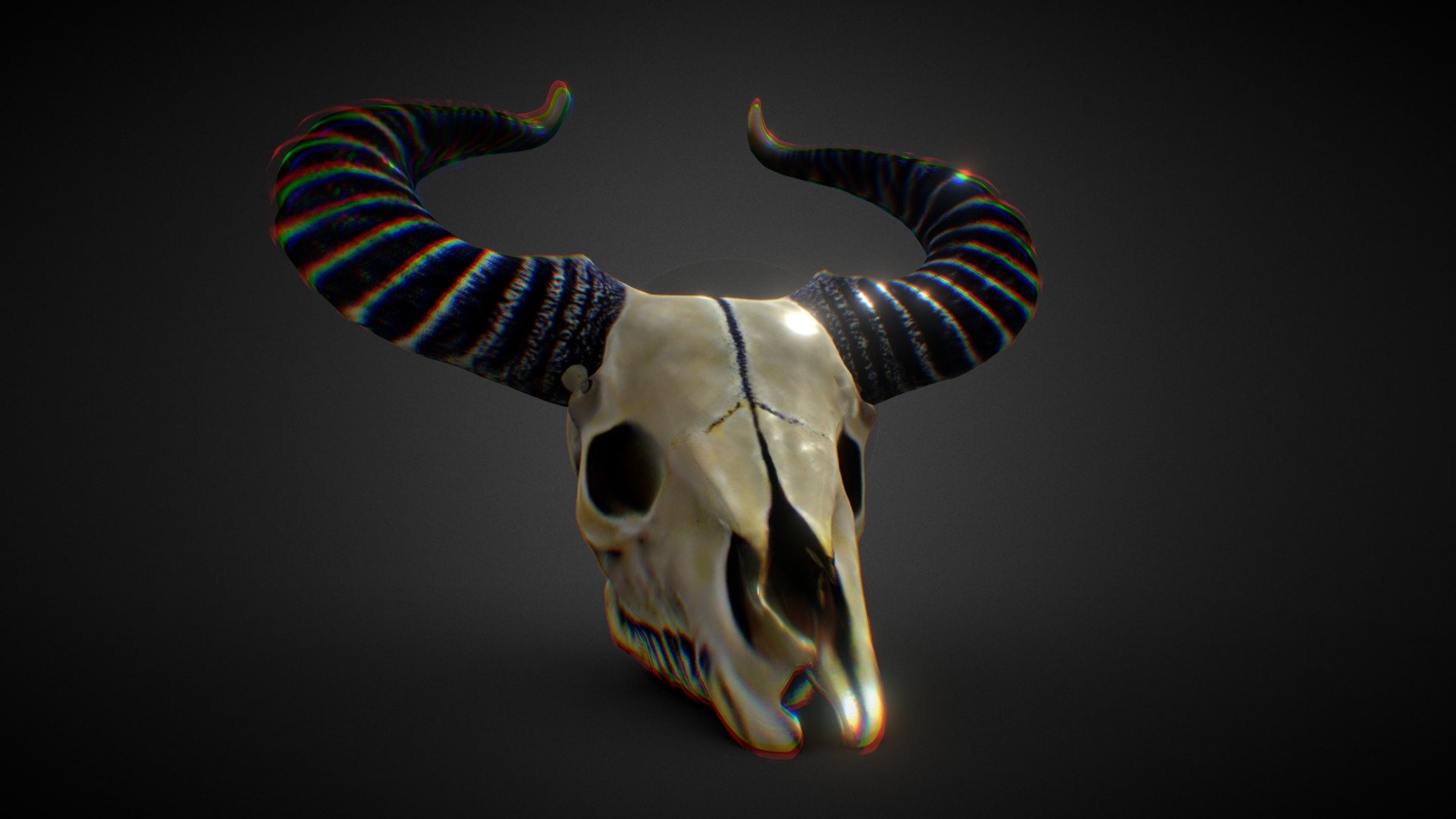 Horned Animal Skull - 3D model by RENDERIA (@renderia1) [5376f3b ...