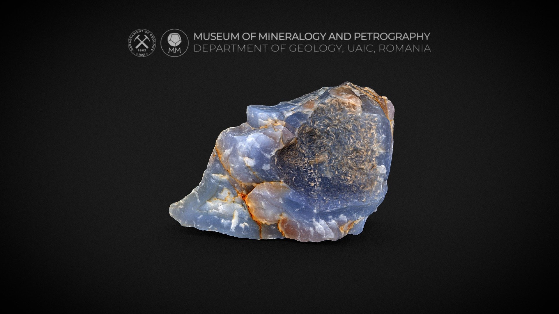 Blue Chalcedony from Trestia (Romania) - 3D model by Museum of Mineralogy and Petrography, UAIC ...