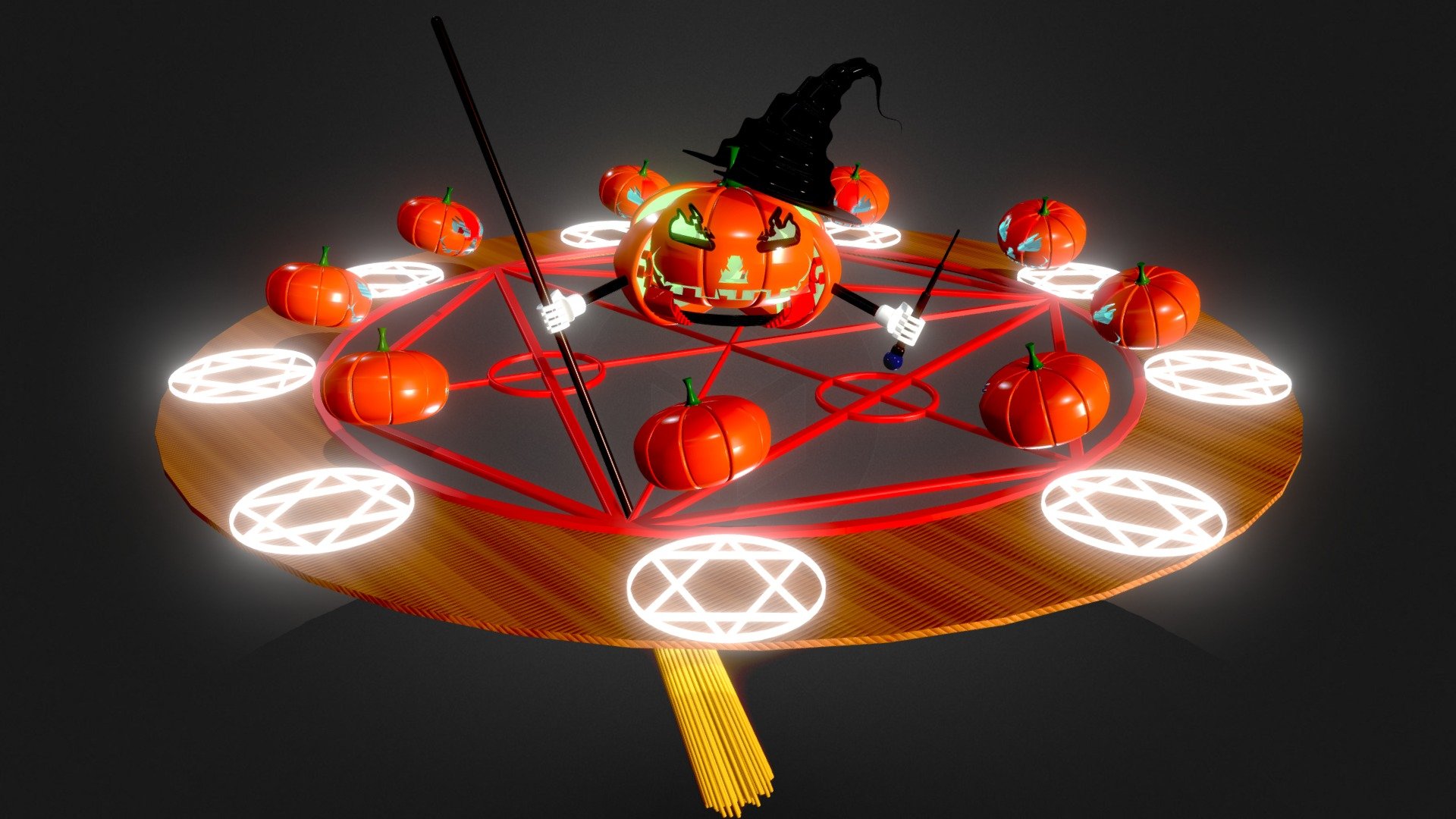 Pumpkin Wizard Ritual-Concept Design - 3D model by Jonam_27 [538054a ...