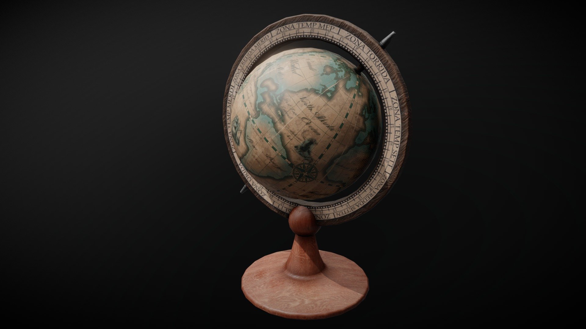 Old-World Globe - 3D model by JoshRoberts (@JoshRobertsss) [53808f2 ...