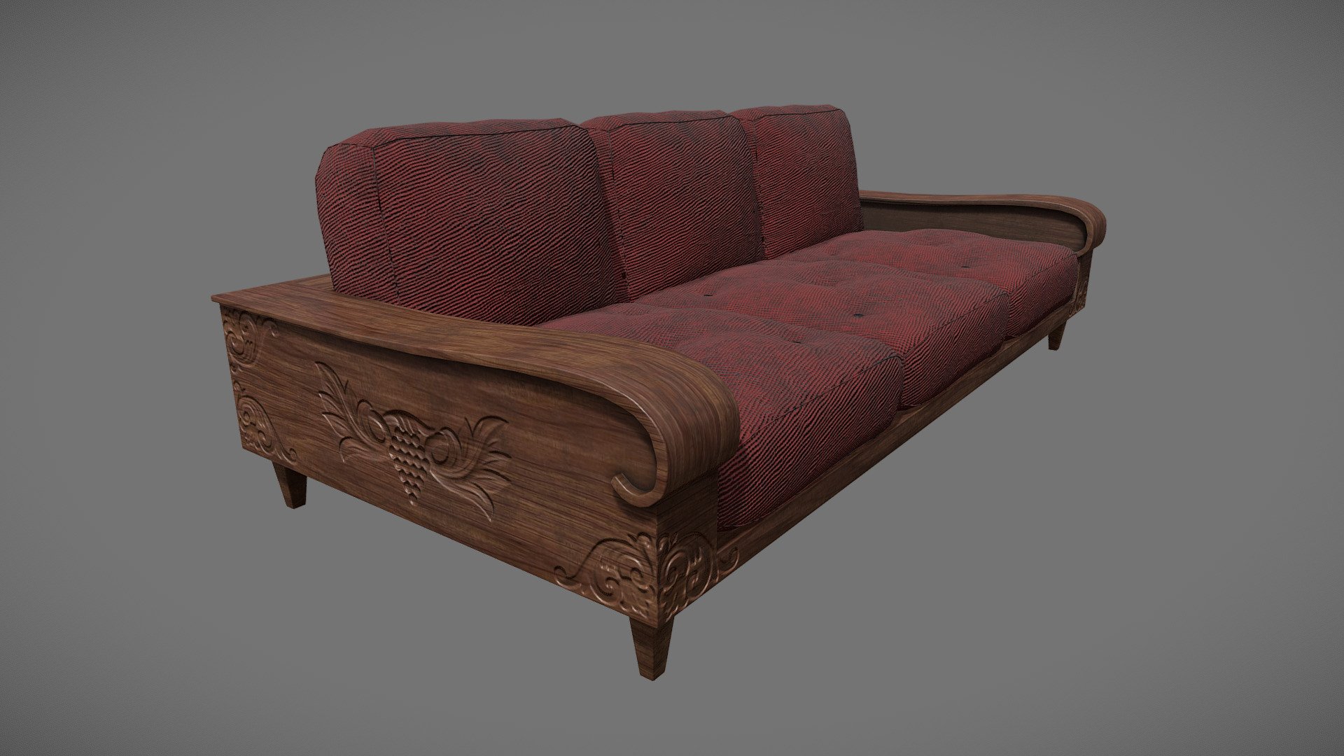 Antique Sofa - Download Free 3D model by Heliona [5384d70] - Sketchfab