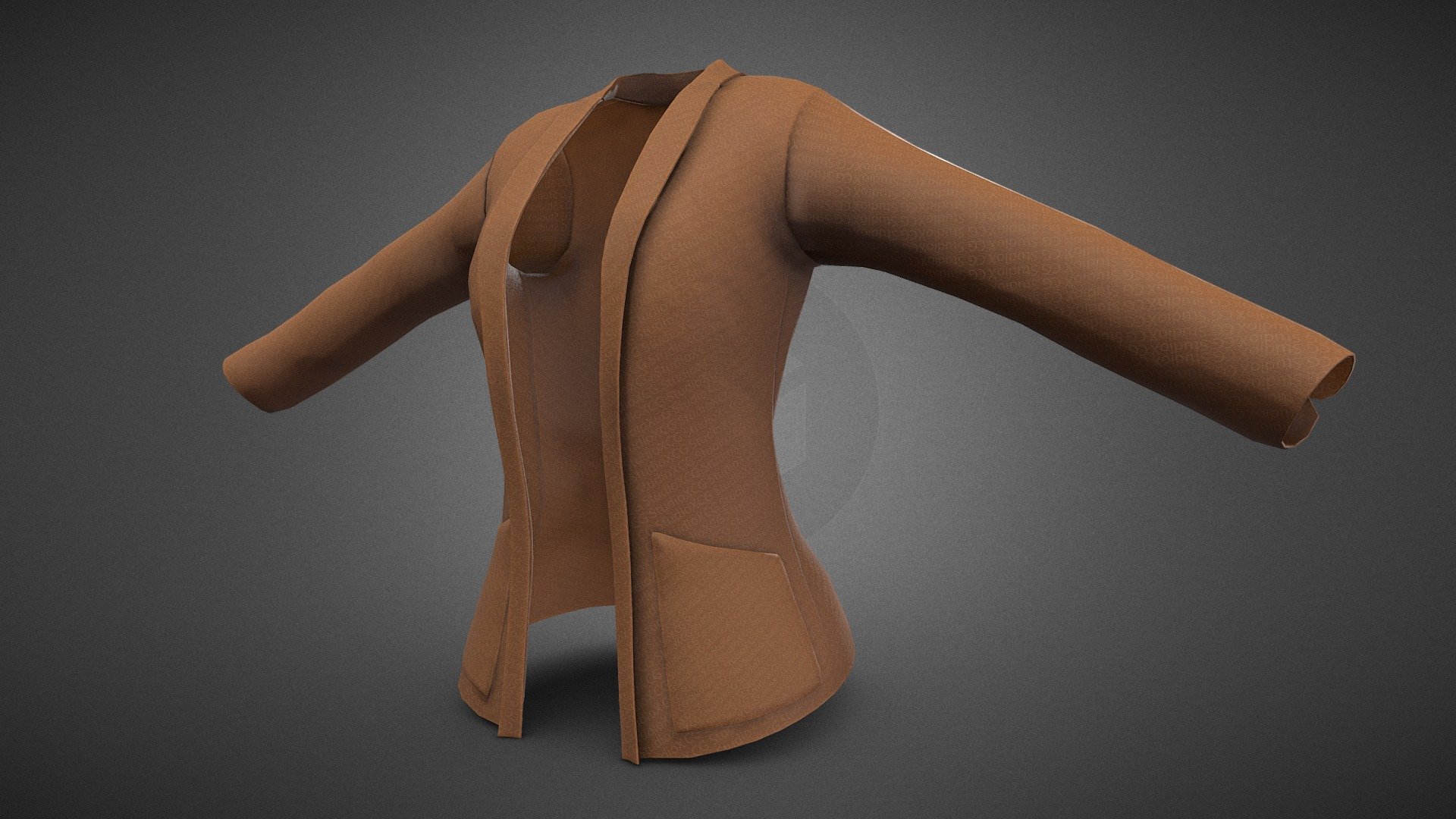 Female Brown Jacket Style 2 - Buy Royalty Free 3D model by CG StudioX ...