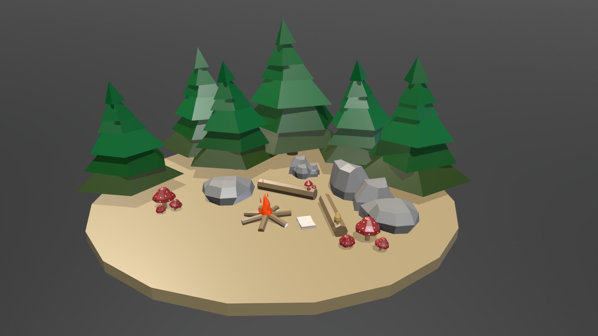 Nature Scene - 3D model by stevennvh [5385463] - Sketchfab