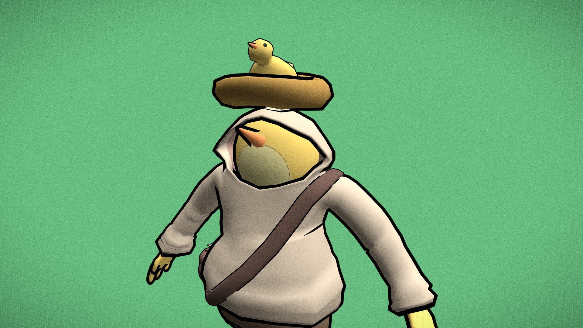 Hooded Chicken Character - 3D model by oceantea [5385939] - Sketchfab