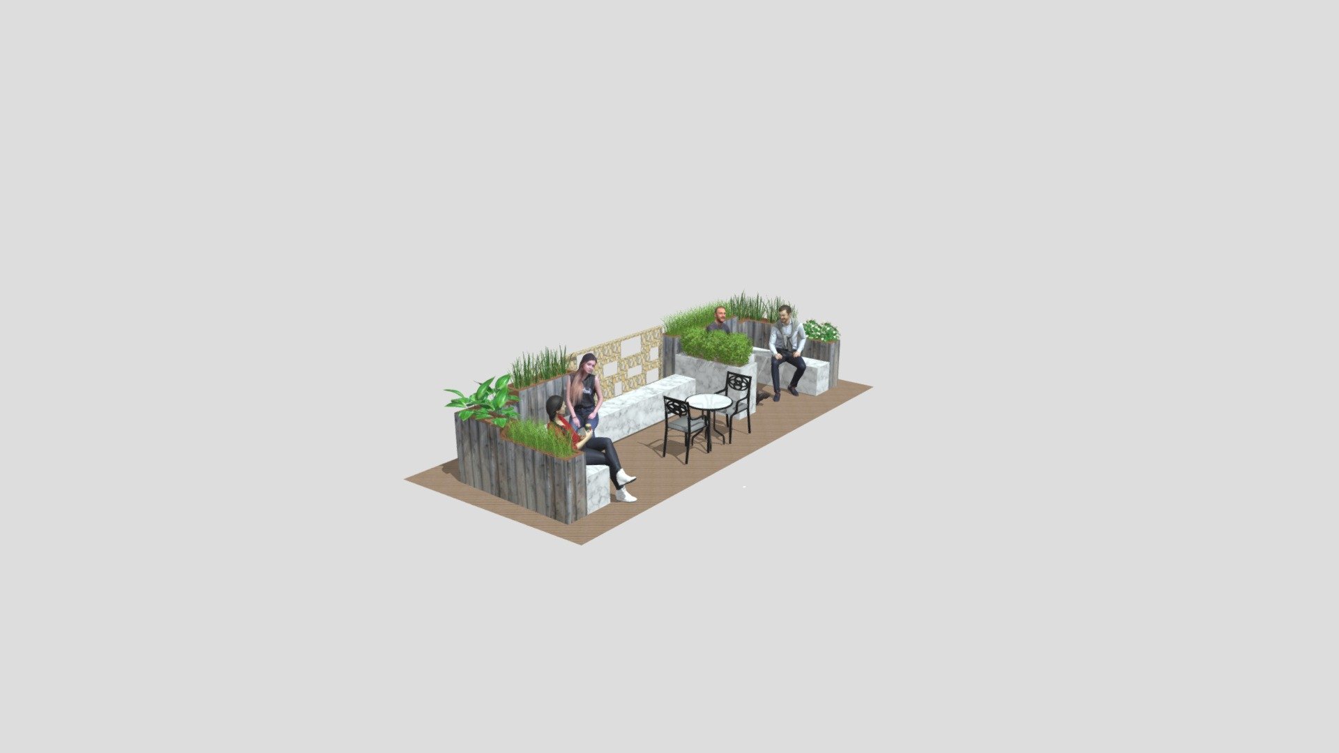 Azine Parklet Final - 3D model by AzineSpalding [5388f27] - Sketchfab