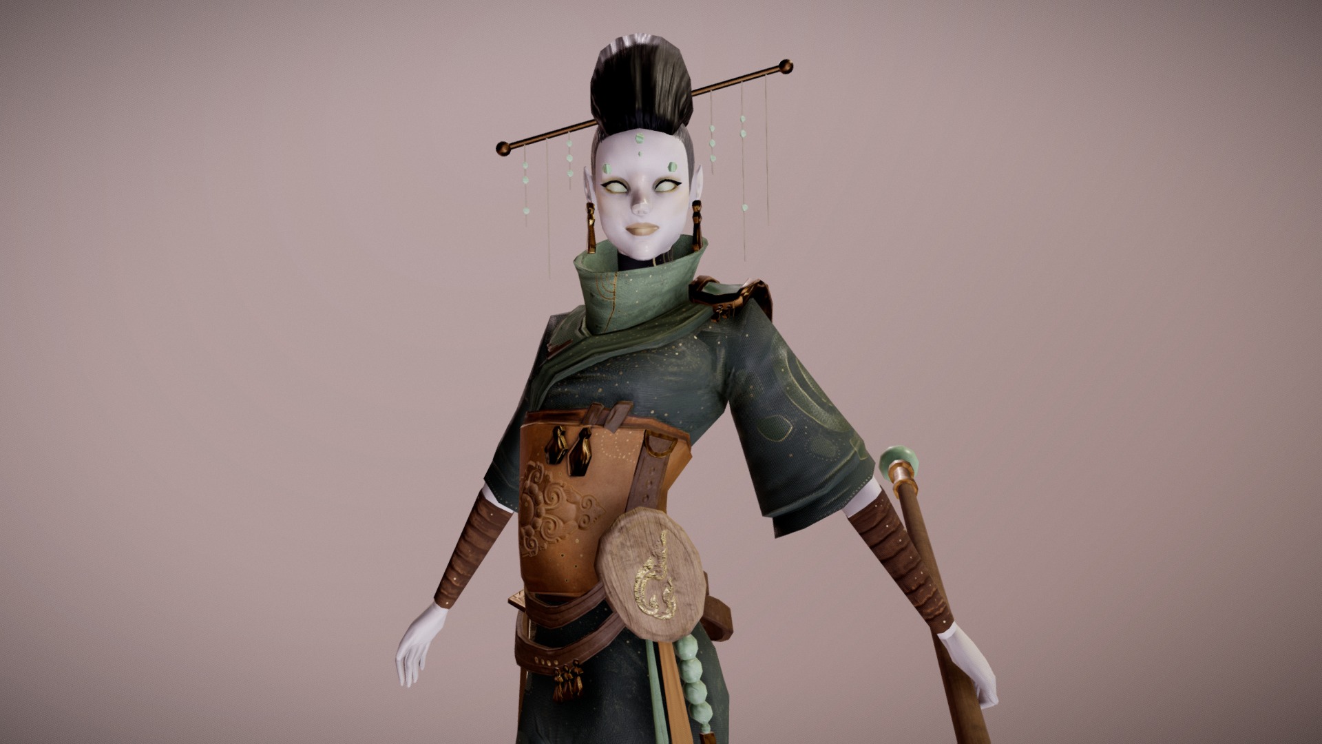 Chara_Japanese_Guard_low_poly - 3D model by Dadlf [538b15b] - Sketchfab