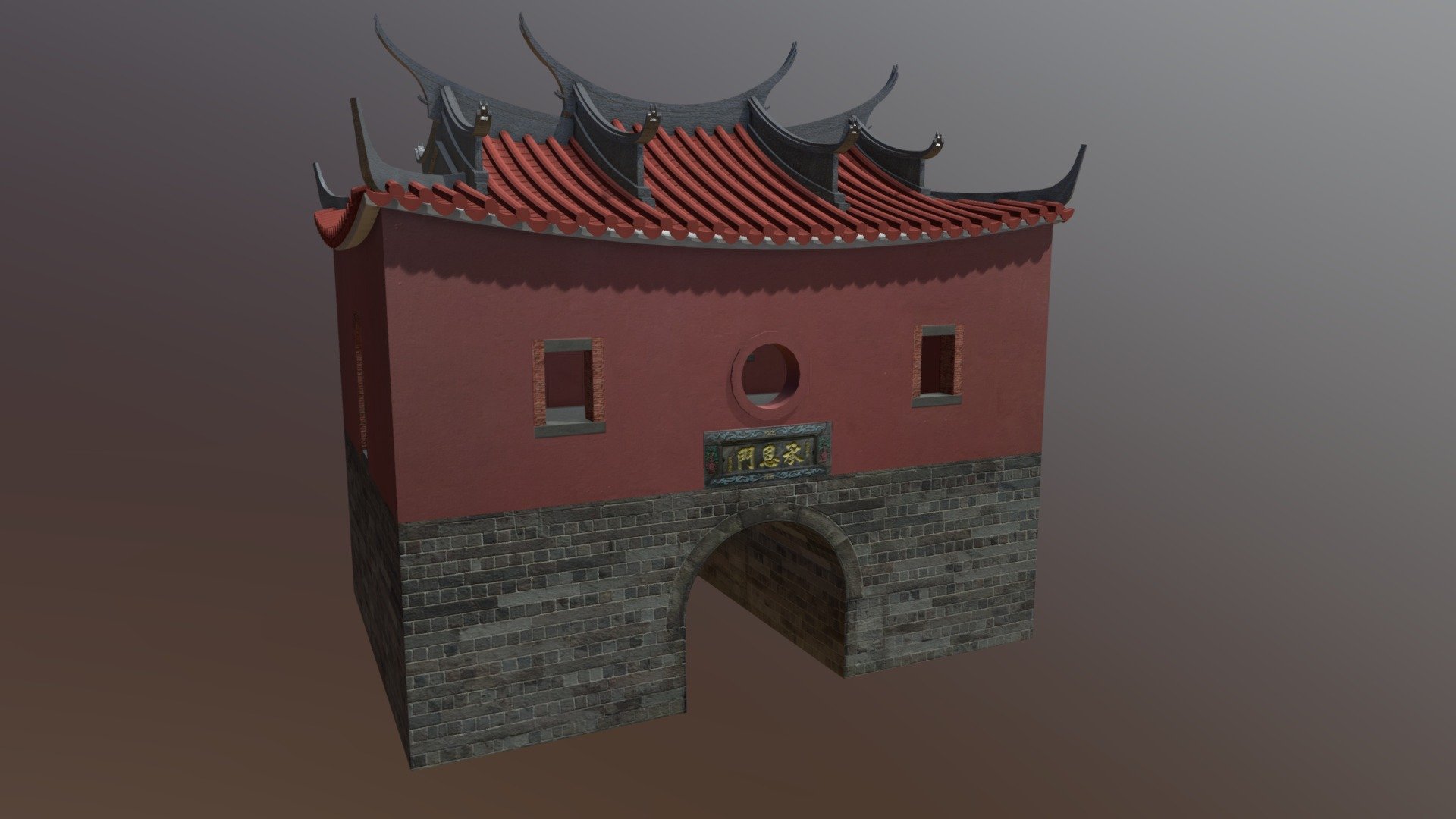 Taipei City Wall- North Gate - 3D model by cn_hung [538d054] - Sketchfab
