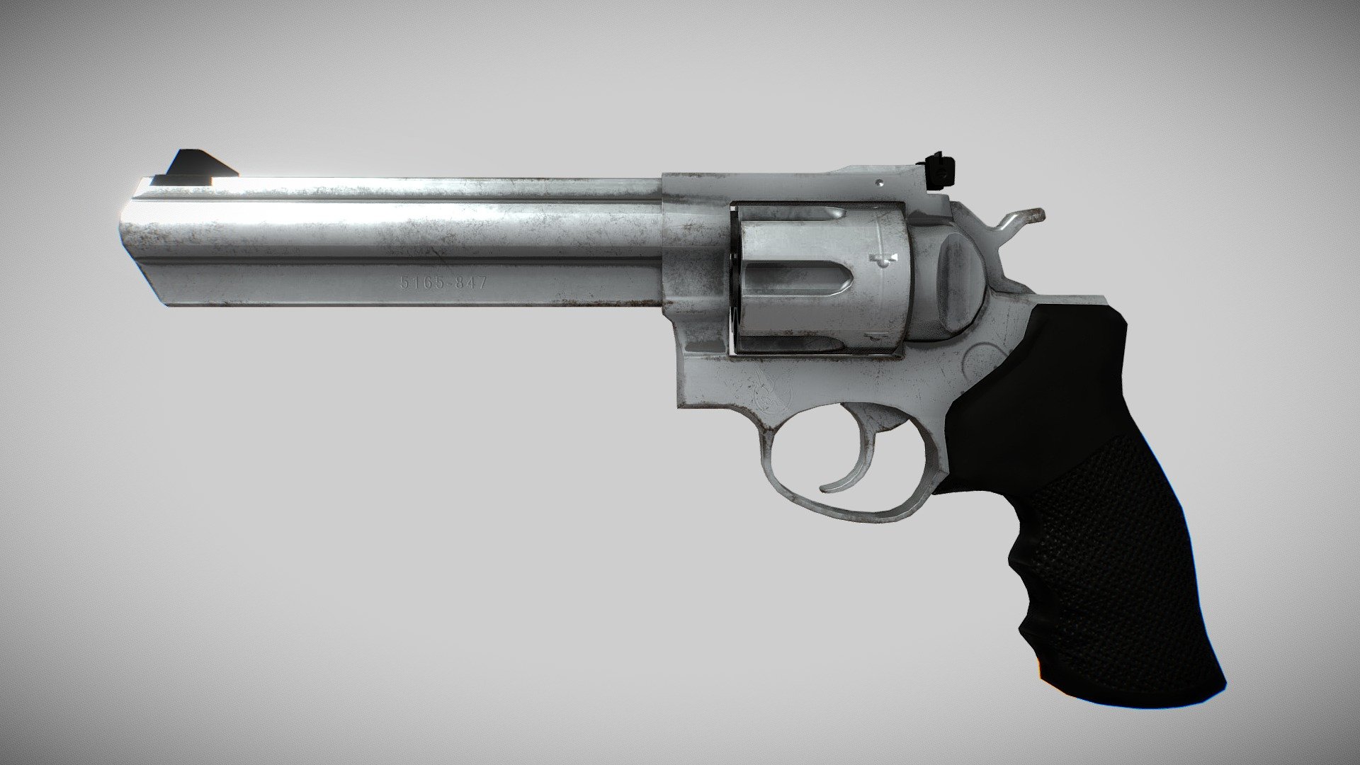 Hanks Revolver PBR Game-ready low-poly - 3D model by zyza4221 [5391fe7 ...