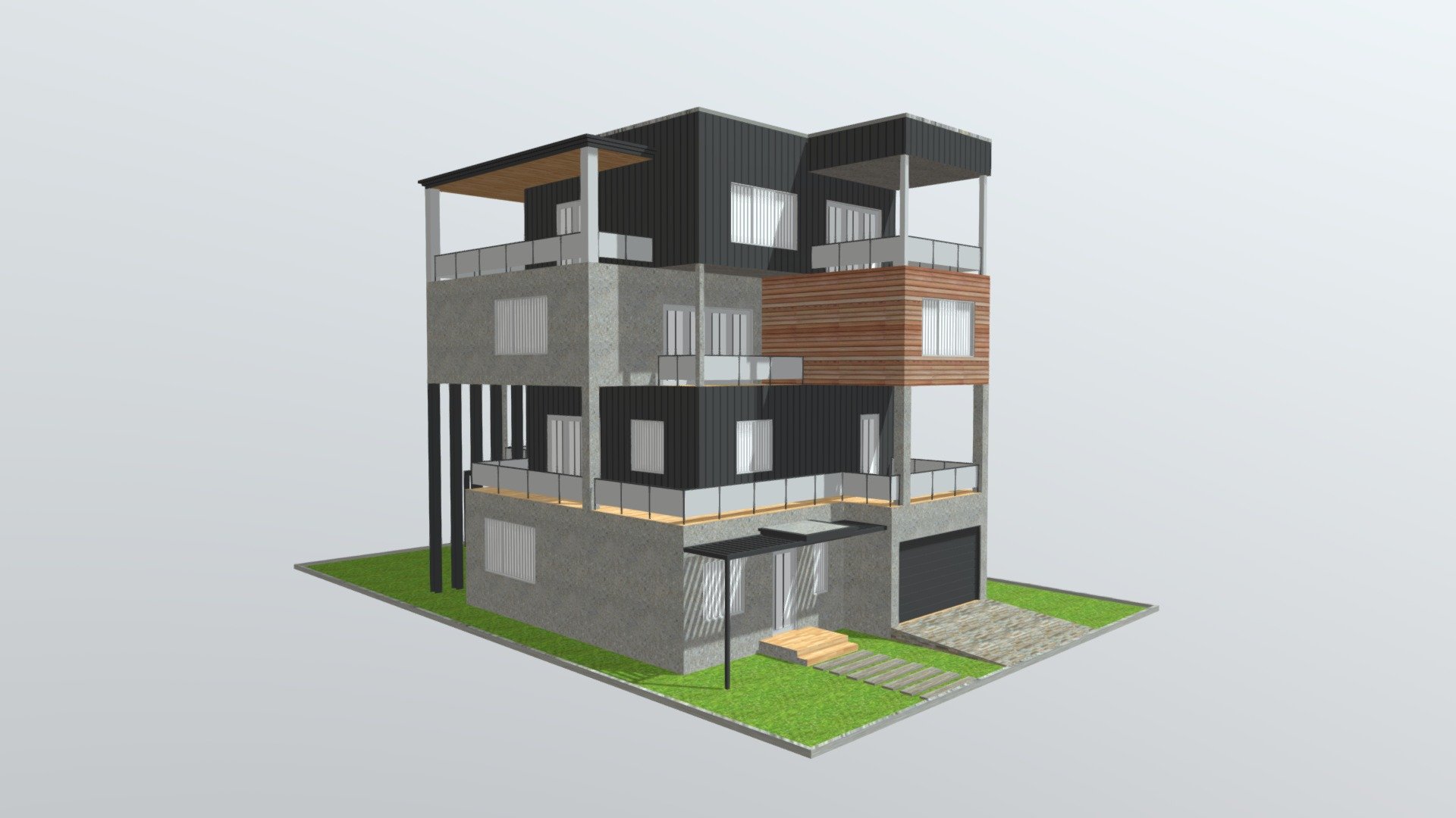 A low poly House - Download Free 3D model by Aditya Voxel (@Adityakm ...