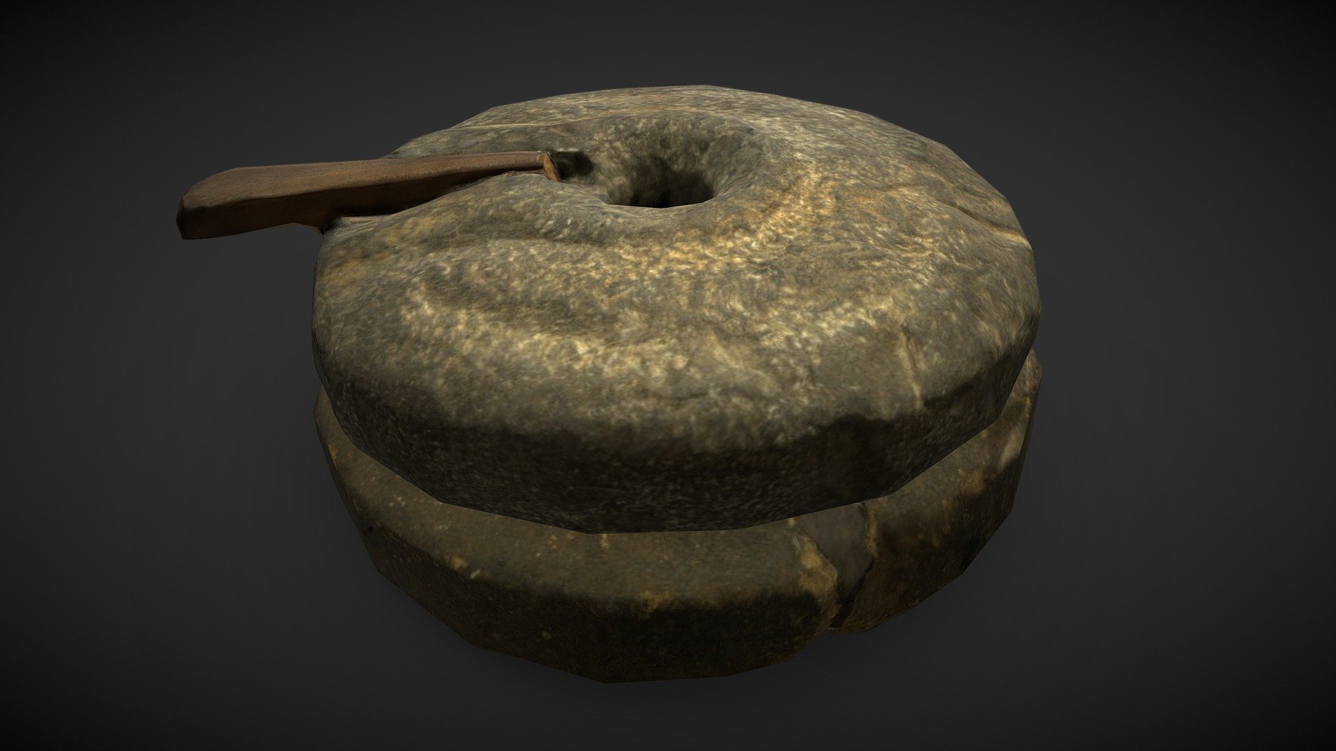 Quern Stone, Bar Hill, Antonine Wall - 3D model by Historic Environment ...