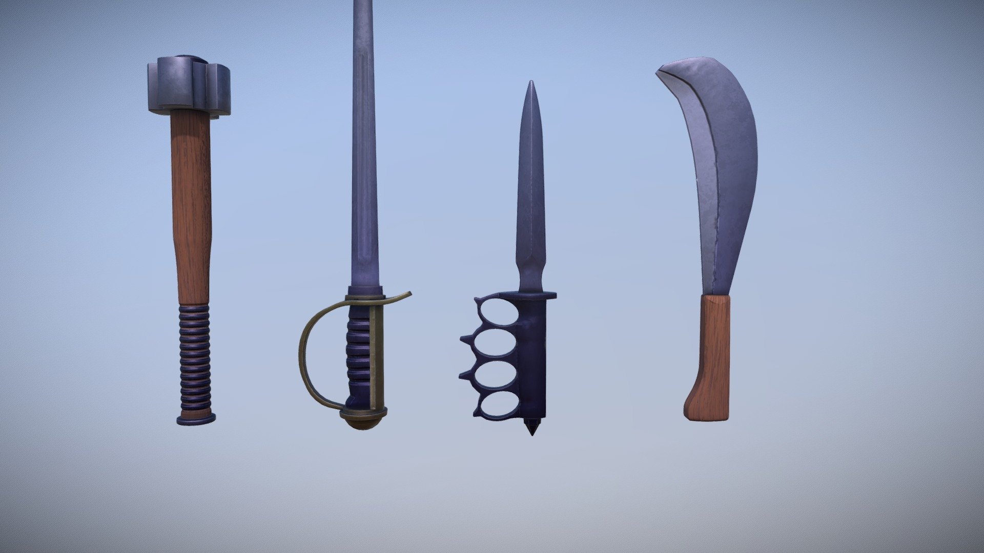 Paint Poly - WW2 Melee Weapons - 3D model by silverdelivery [5397fbb ...