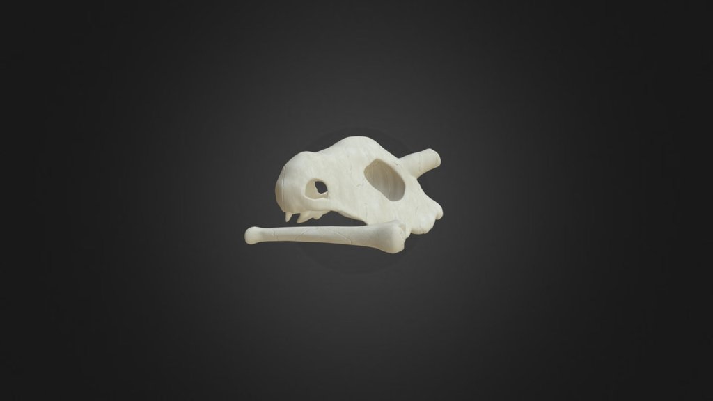 Cubone Skull and Bone - 3D model by john.harris [5399b9a] - Sketchfab