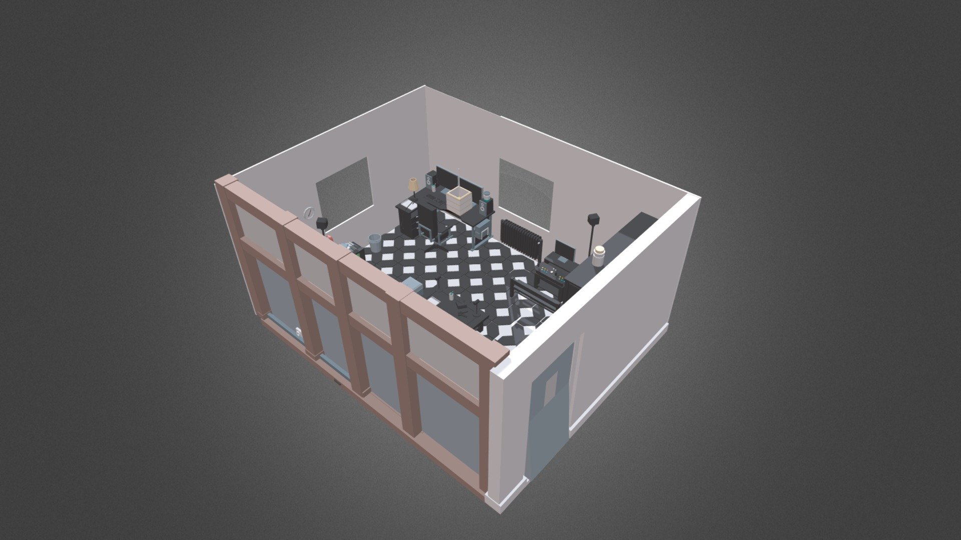 Gaming room - Download Free 3D model by juliusprod [539b85a] - Sketchfab
