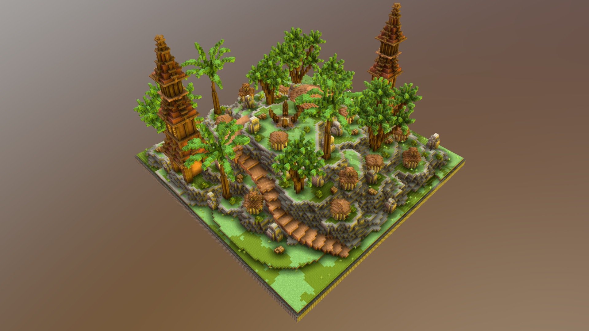 KoTH Village / Tropical Theme - Download Free 3D model by NaydrusS ...