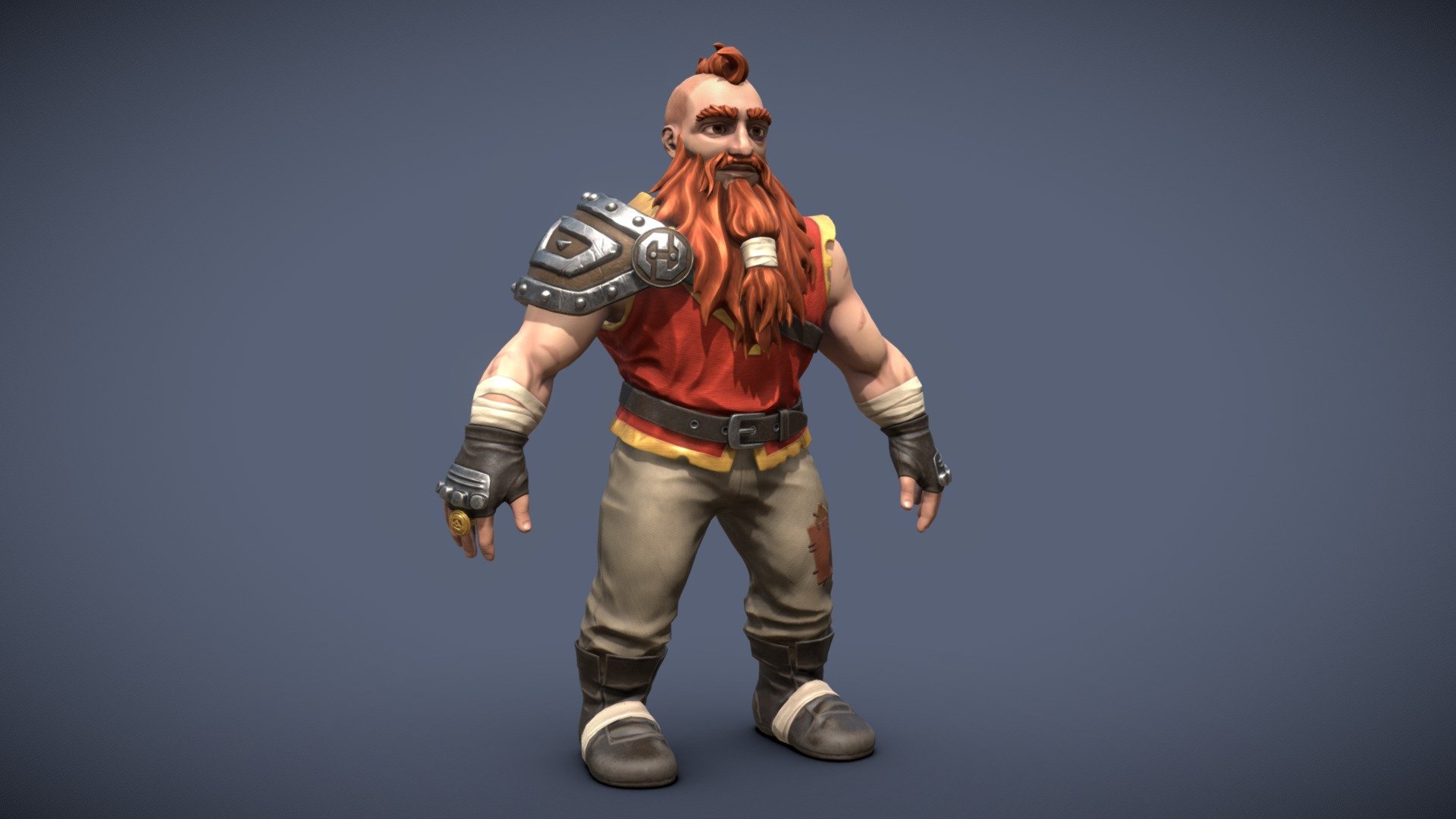 Dwarf Fighter - 3D model by jeffdobs [53a5b6a] - Sketchfab