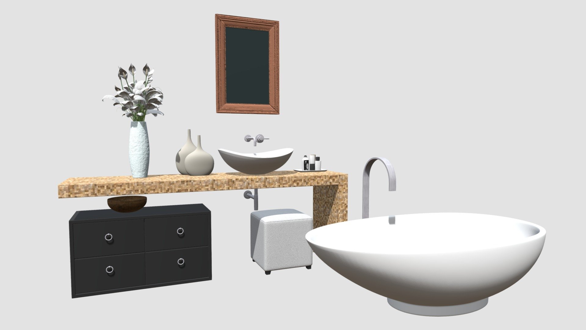 Bathroom furniture - Buy Royalty Free 3D model by Evermotion [53a6405 ...
