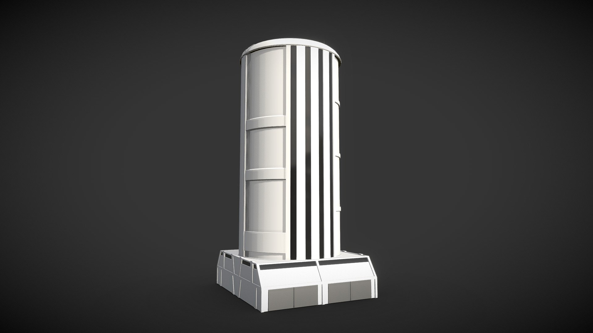 Industrial Building 02 - Storage Tower Silo - Buy Royalty Free 3D model ...