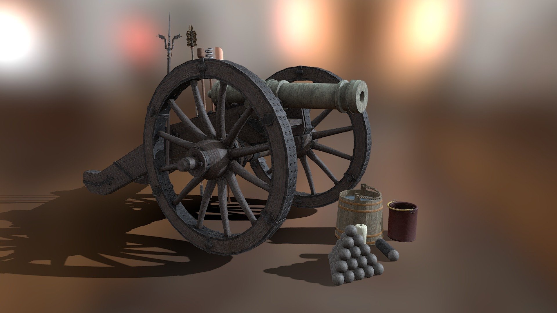 6-pound cannon - 17th century - 3D model by visualdimension [53a6e54 ...