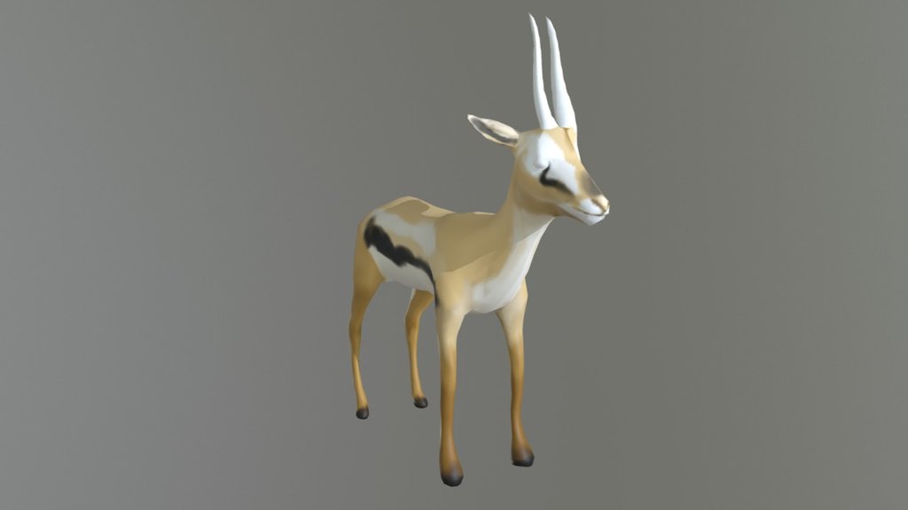 Gazelle - 3D model by David Nguyen (@DVNguyen) [53a76ee] - Sketchfab