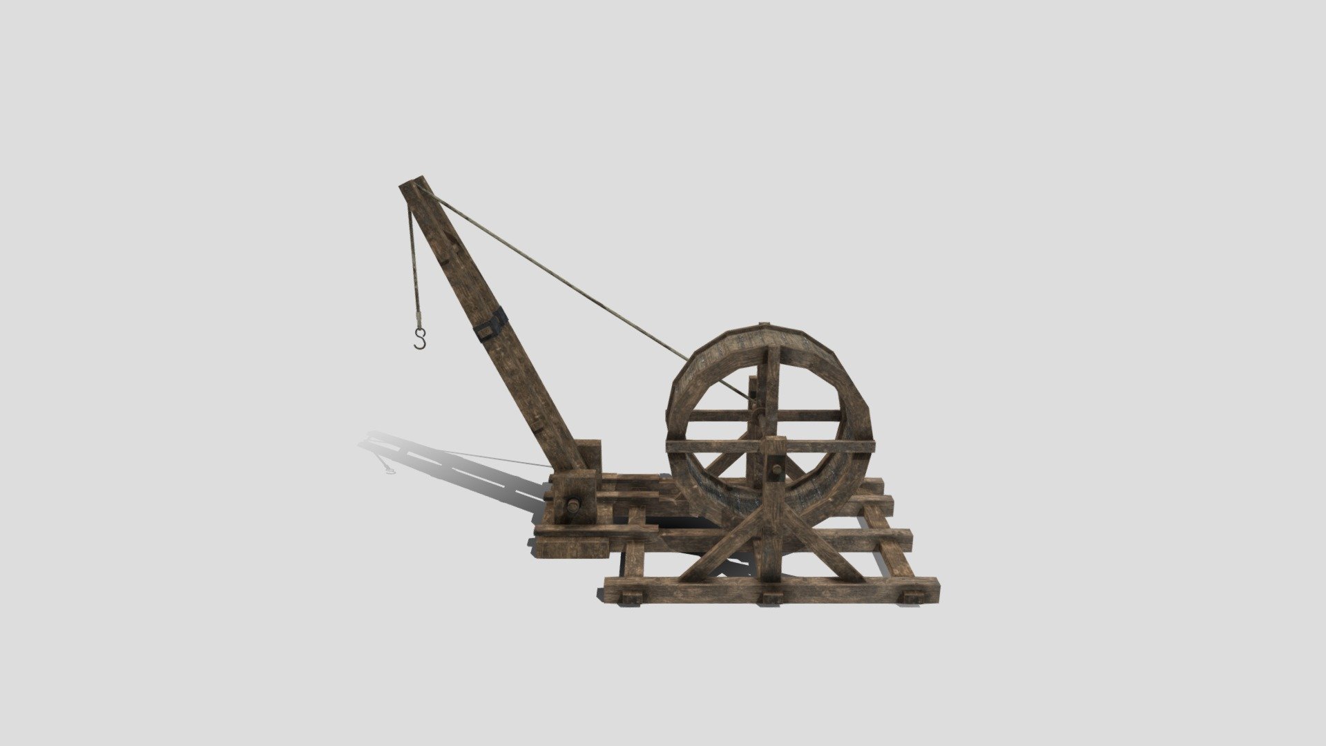 Medieval Tread wheel Crane - Buy Royalty Free 3D model by Simon T ...