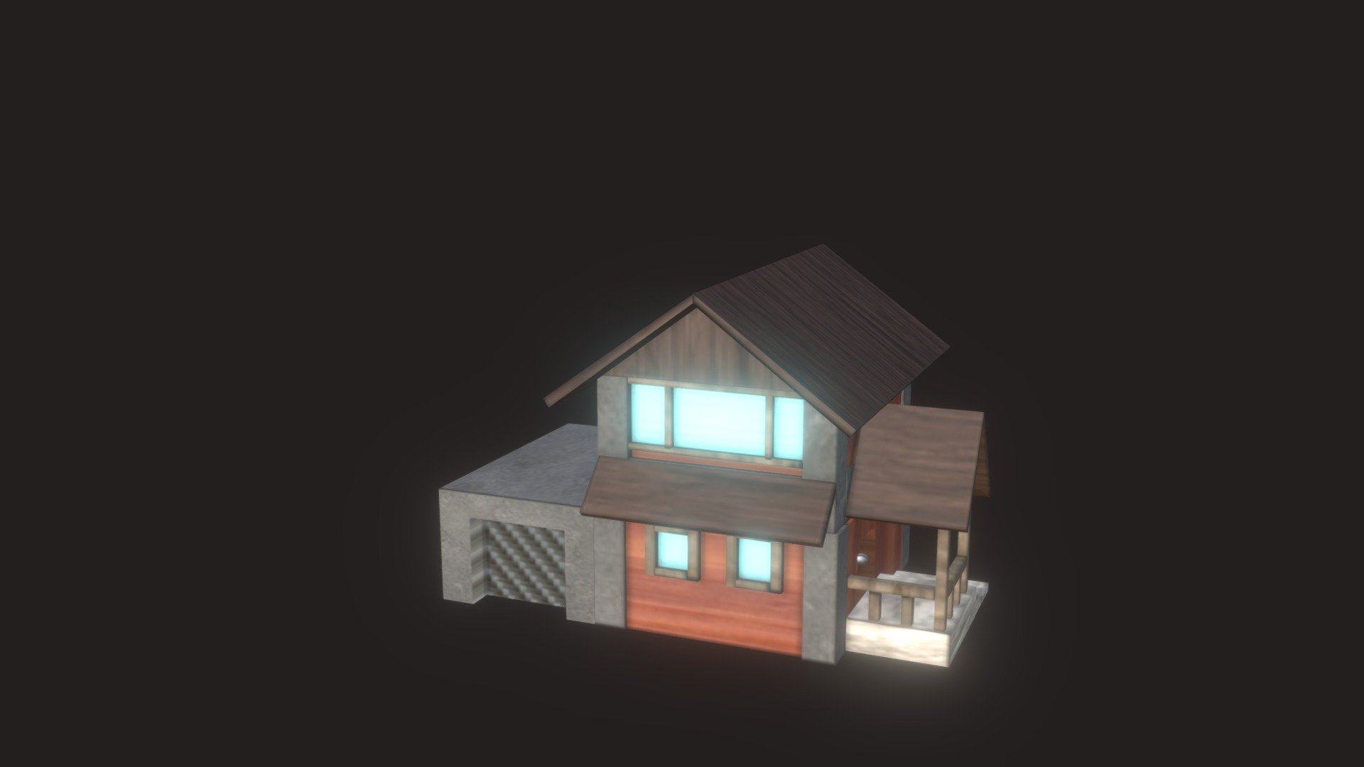 Simple House - 3D model by ManuelDant [53a84da] - Sketchfab