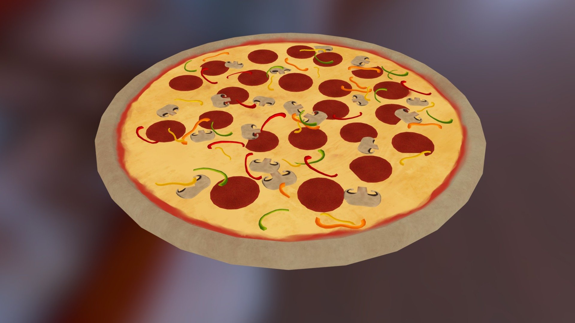 Pizza Model - 3D model by Tolonar (Rachel Gandey-Johnson) (@savrone ...