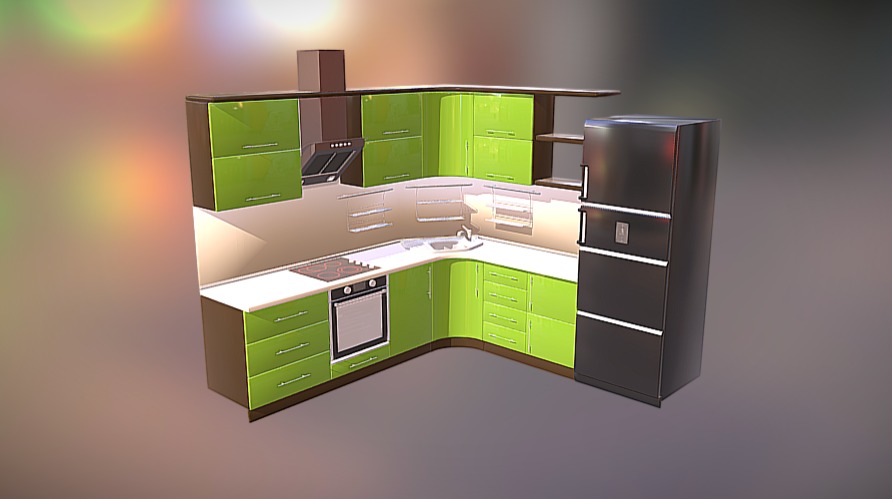 Kitchen set - 3D model by alexeykhlystov [53acbf8] - Sketchfab
