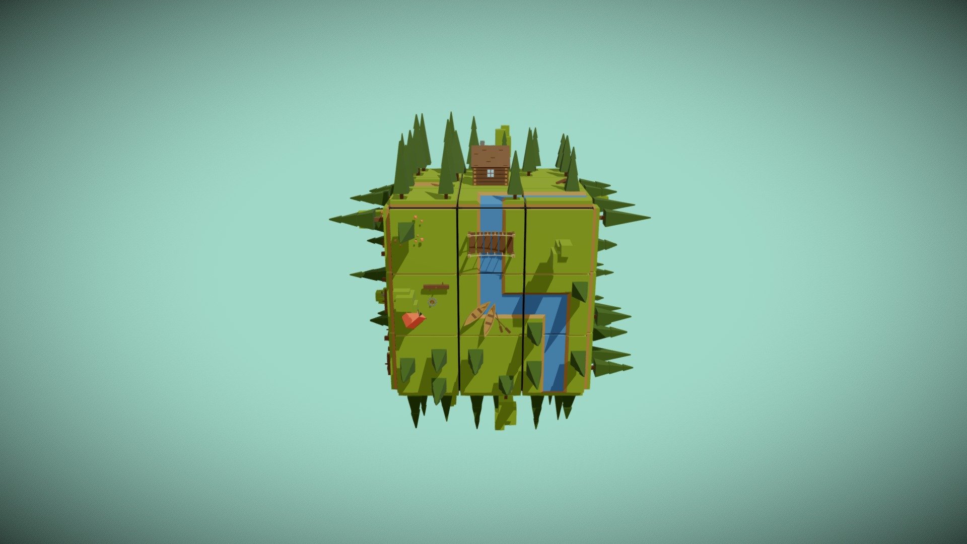 Low Poly Forest scene - Download Free 3D model by FreeDimensionForge ...