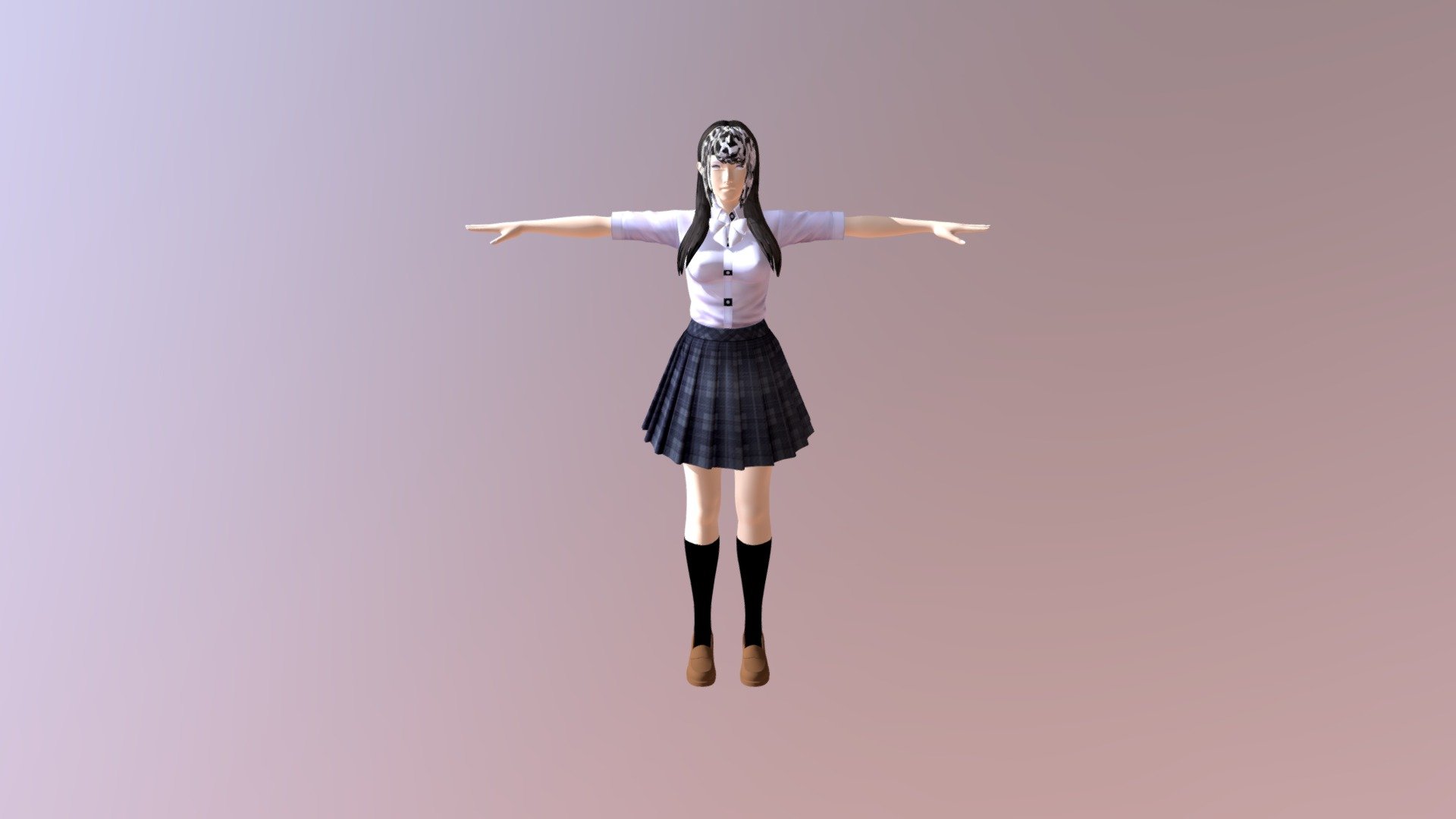 School Girl - 3D model by CesPaul [53afd36] - Sketchfab