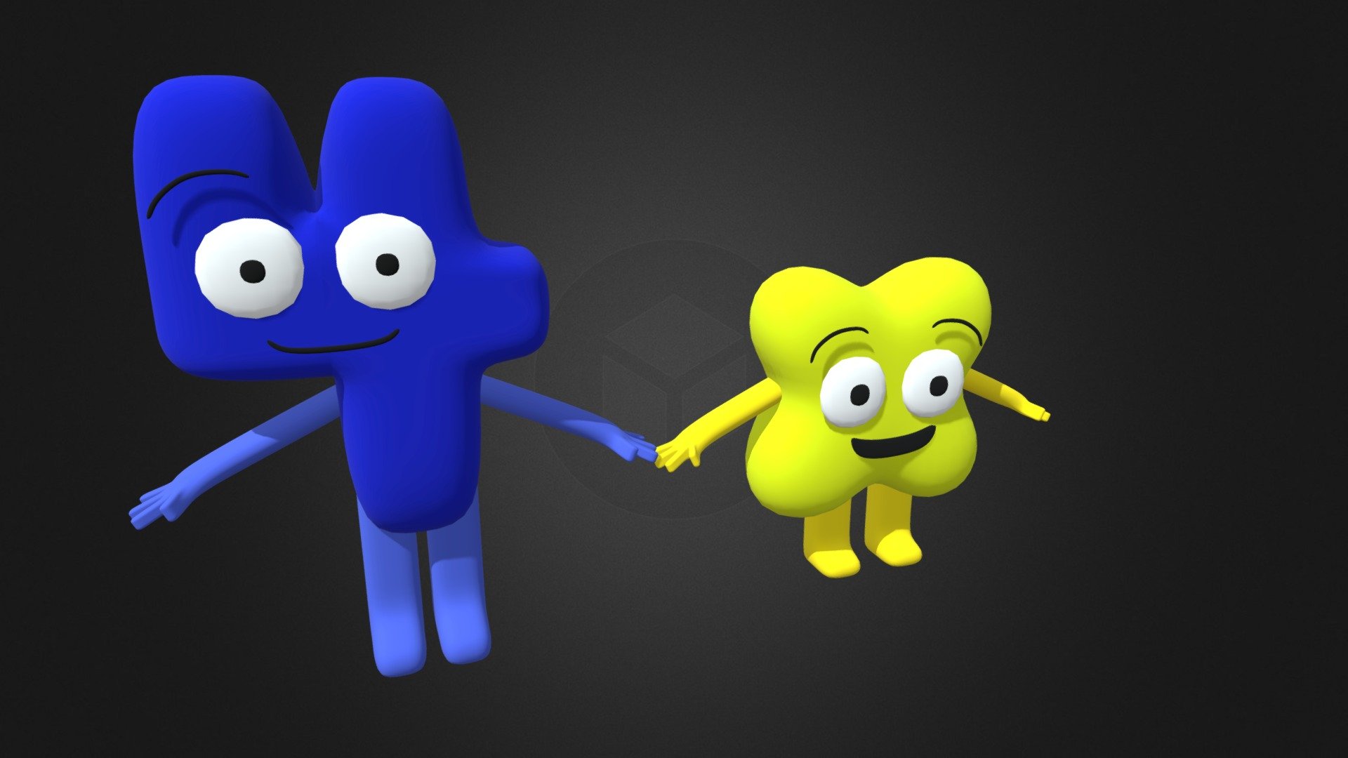 4 and X of BFB - Download Free 3D model by OutmaxWorld [53b0e2a ...