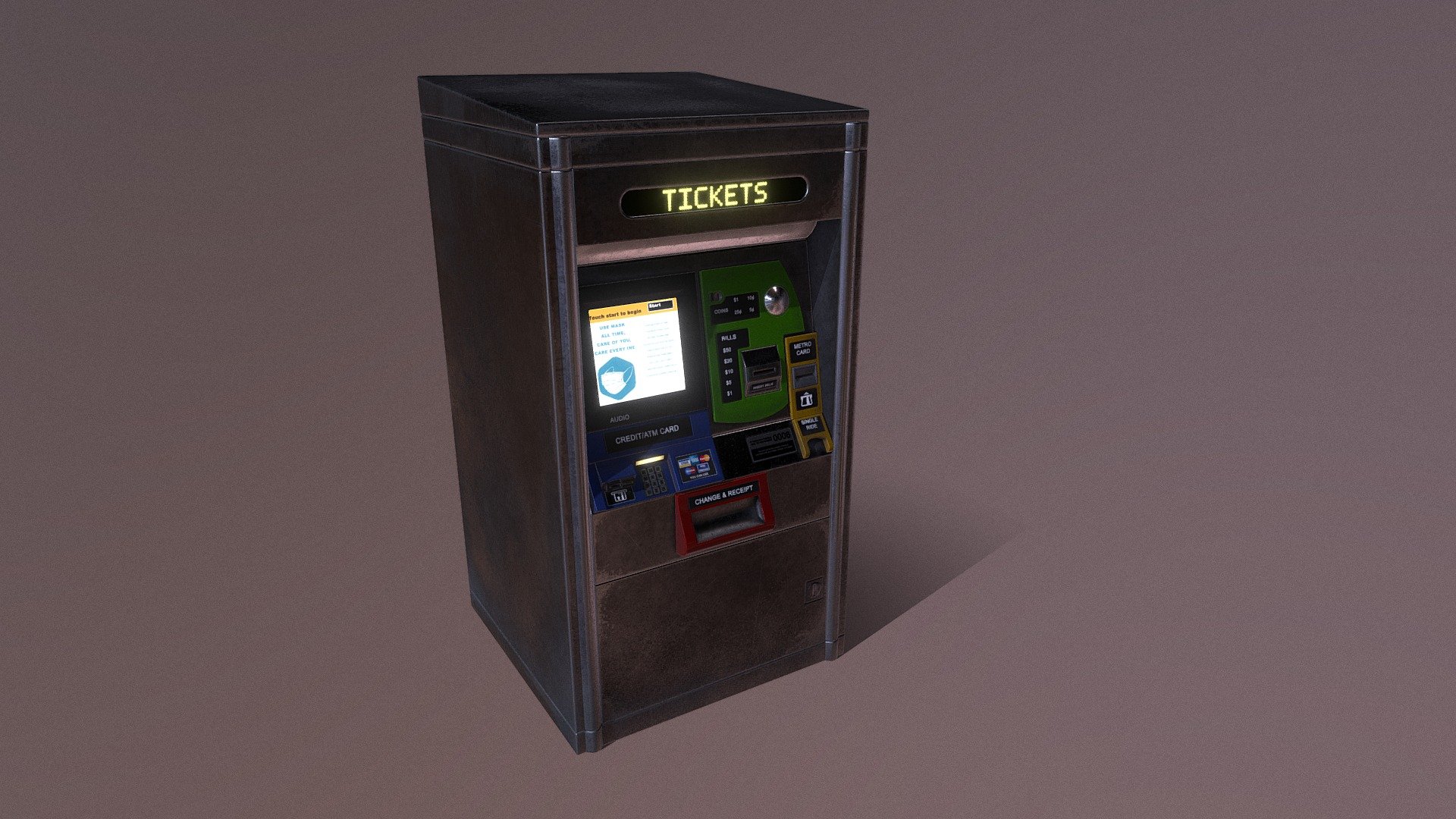 Metro Ticket Machine - 3D model by eduardo_gtz [53b1007] - Sketchfab