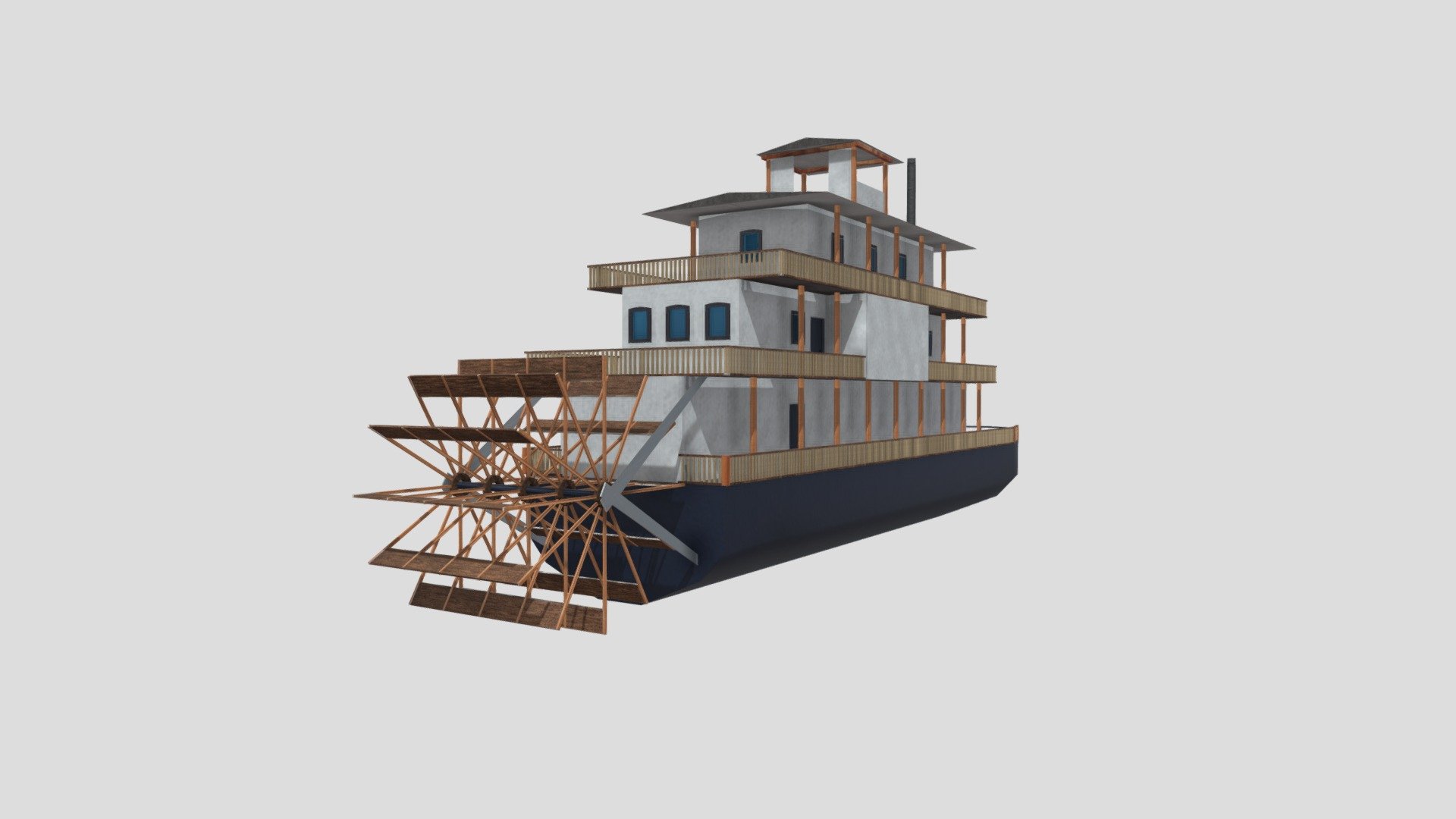 Steamboat - Download Free 3D model by jesus397 [53b2d90] - Sketchfab