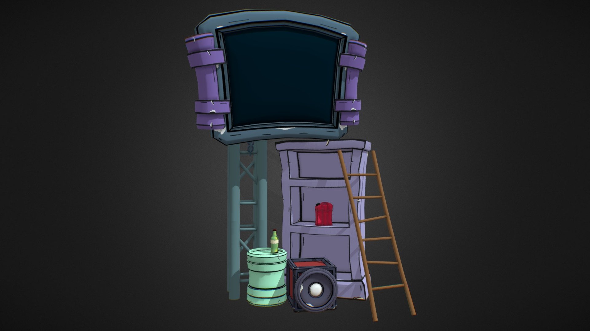 Robots In Battle - Props - 3D model by Adrian Hagerman (@Cow_ButtBanana ...