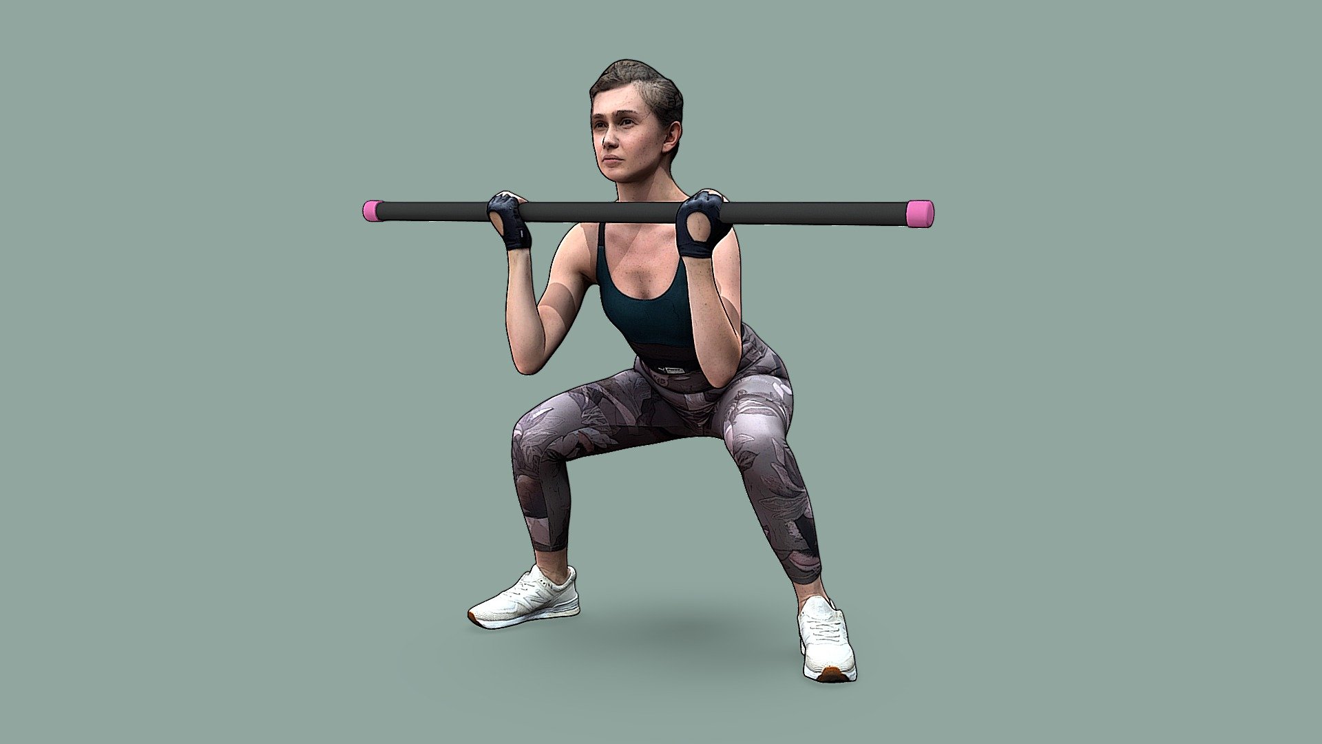 Girl in the Gym Squats - 3D model by kanistra [53b6b57] - Sketchfab