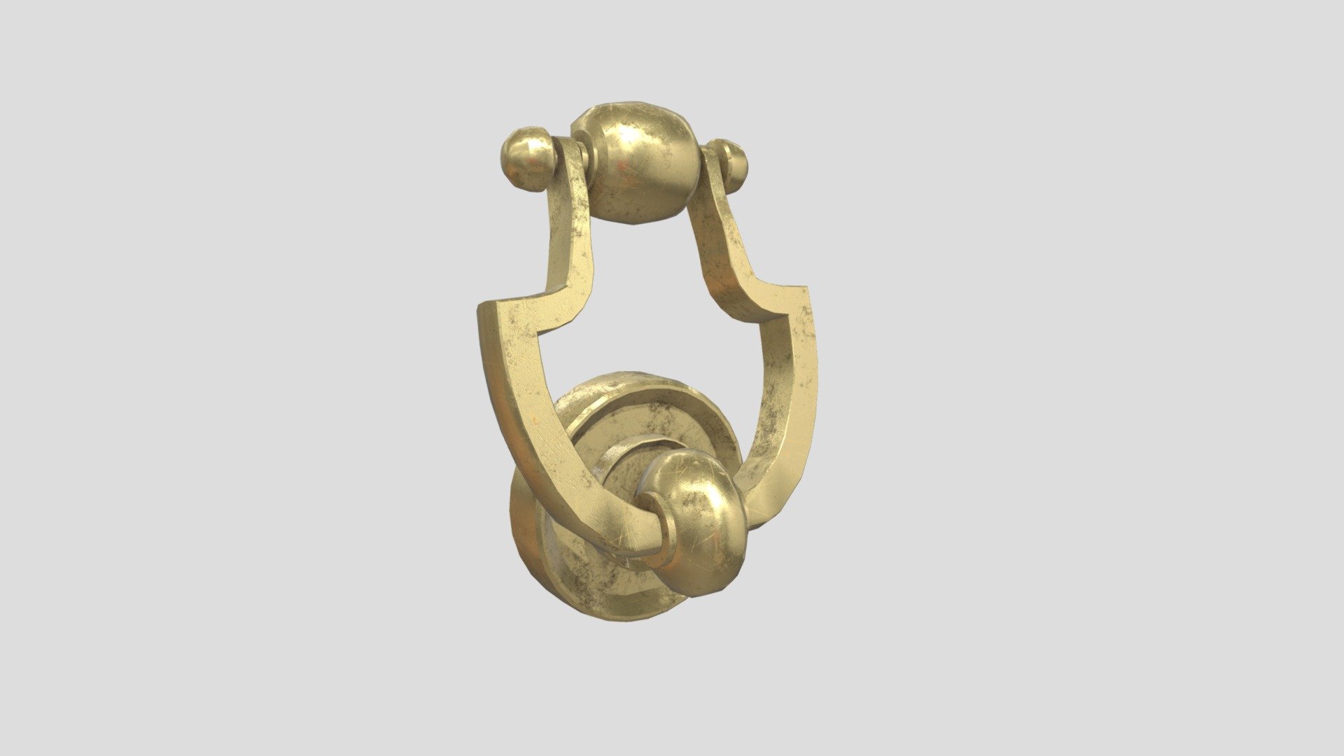 Simple Gold Door Knocker - Download Free 3D model by Nolan Wazni (@n ...