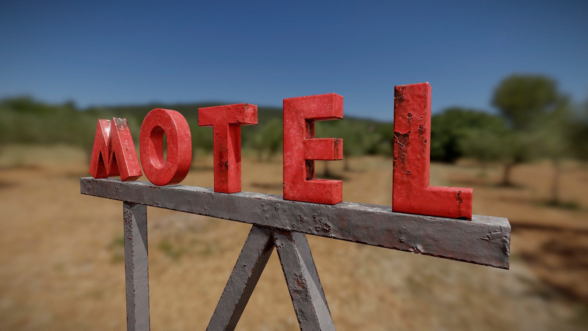 Motel Sign - 3D model by NickDimitrijevic [53b8f8a] - Sketchfab